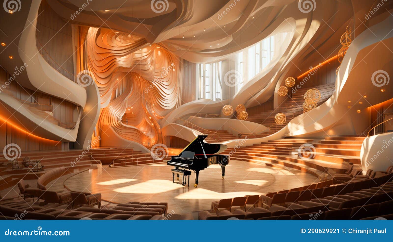 A Modern Concert Hall Inside Stock Image - Image of festival, show ...