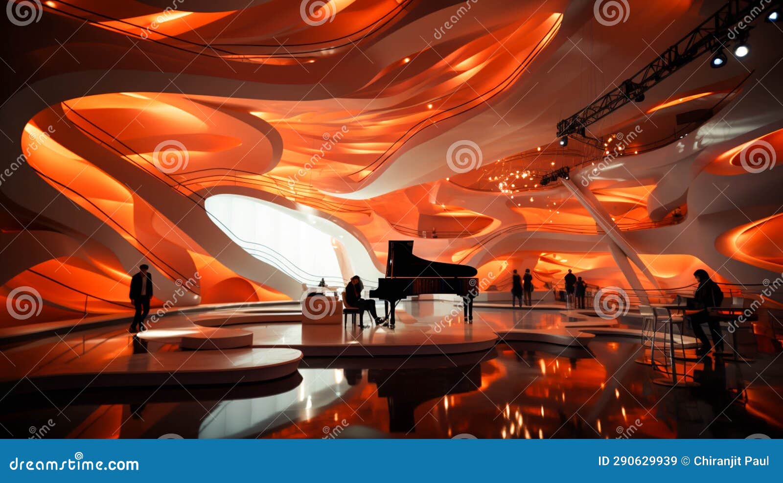 A Modern Concert Hall Inside Stock Image - Image of hall, festival ...