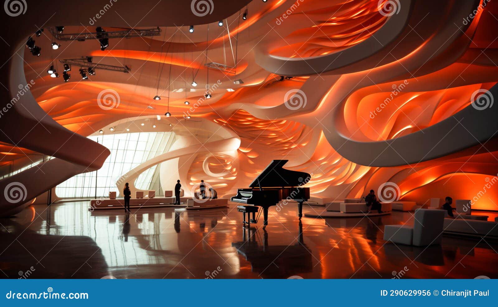 A Modern Concert Hall Inside Stock Photo - Image of presentation, blank ...