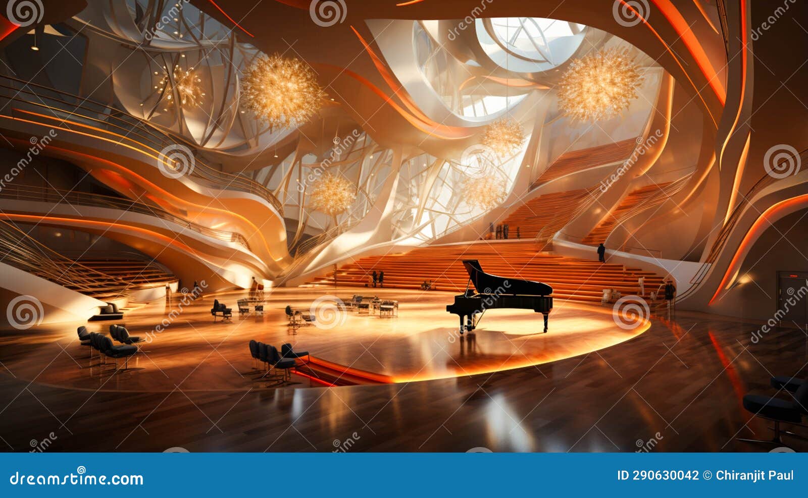 A Modern Concert Hall Inside Stock Photo - Image of presentation ...