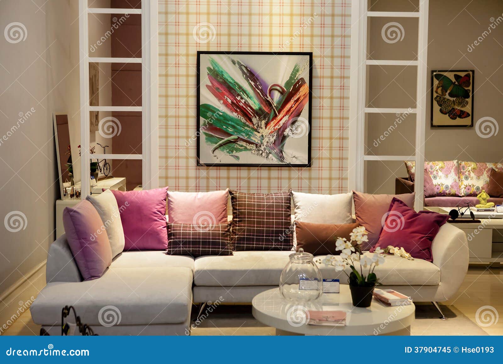 The Modern Concise Living Room Stock Image - Image of decor, leisure ...