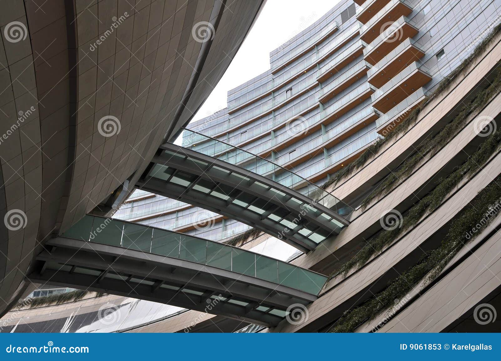 Modern Concrete Architecture Stock Image - Image of balcony, building ...