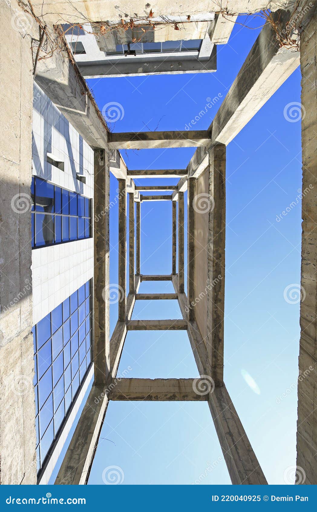 Modern Concrete Structure Building Stock Image - Image of material ...