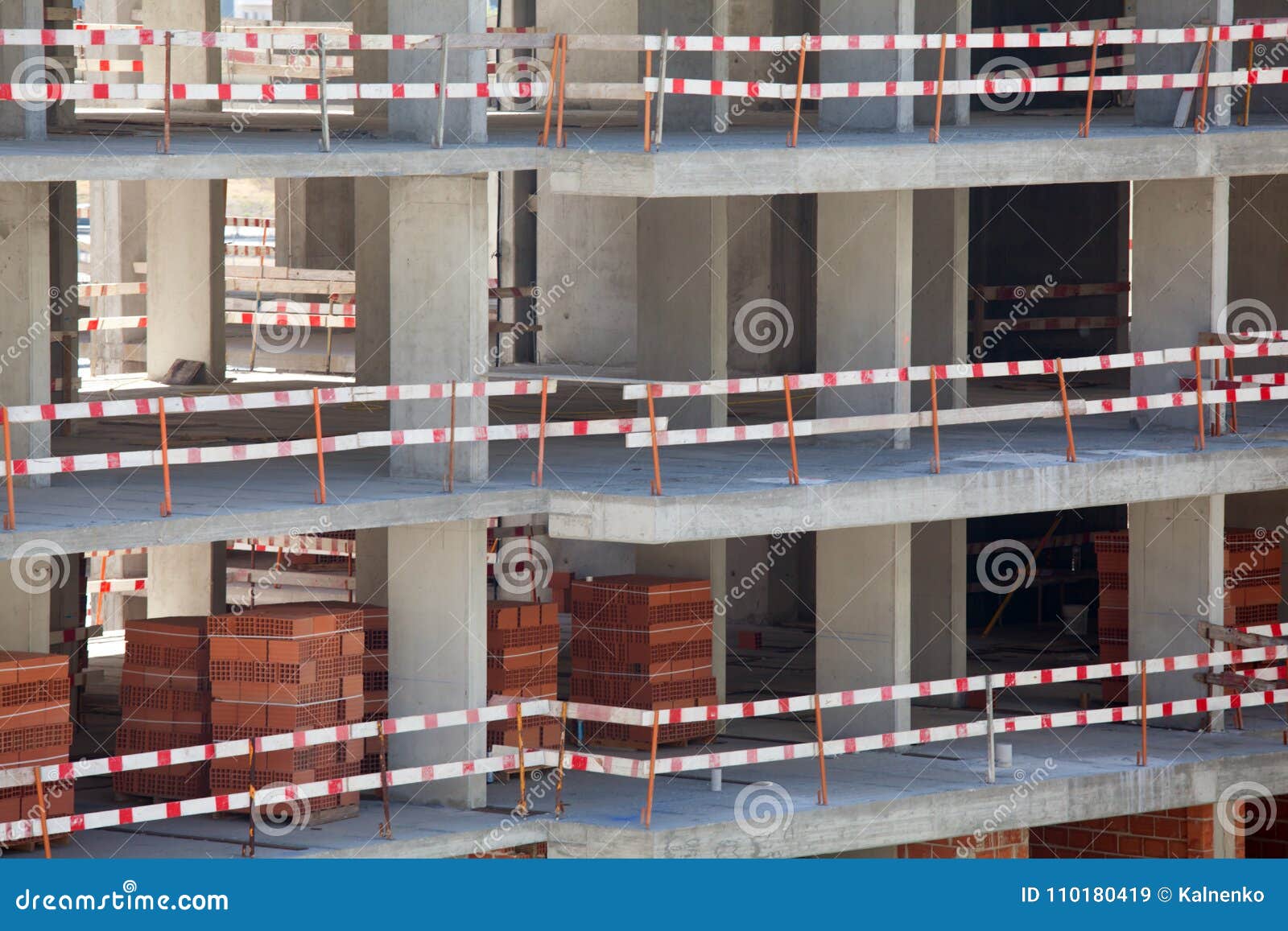 Modern Concrete Structure, Building Under Construction . Stock Image ...