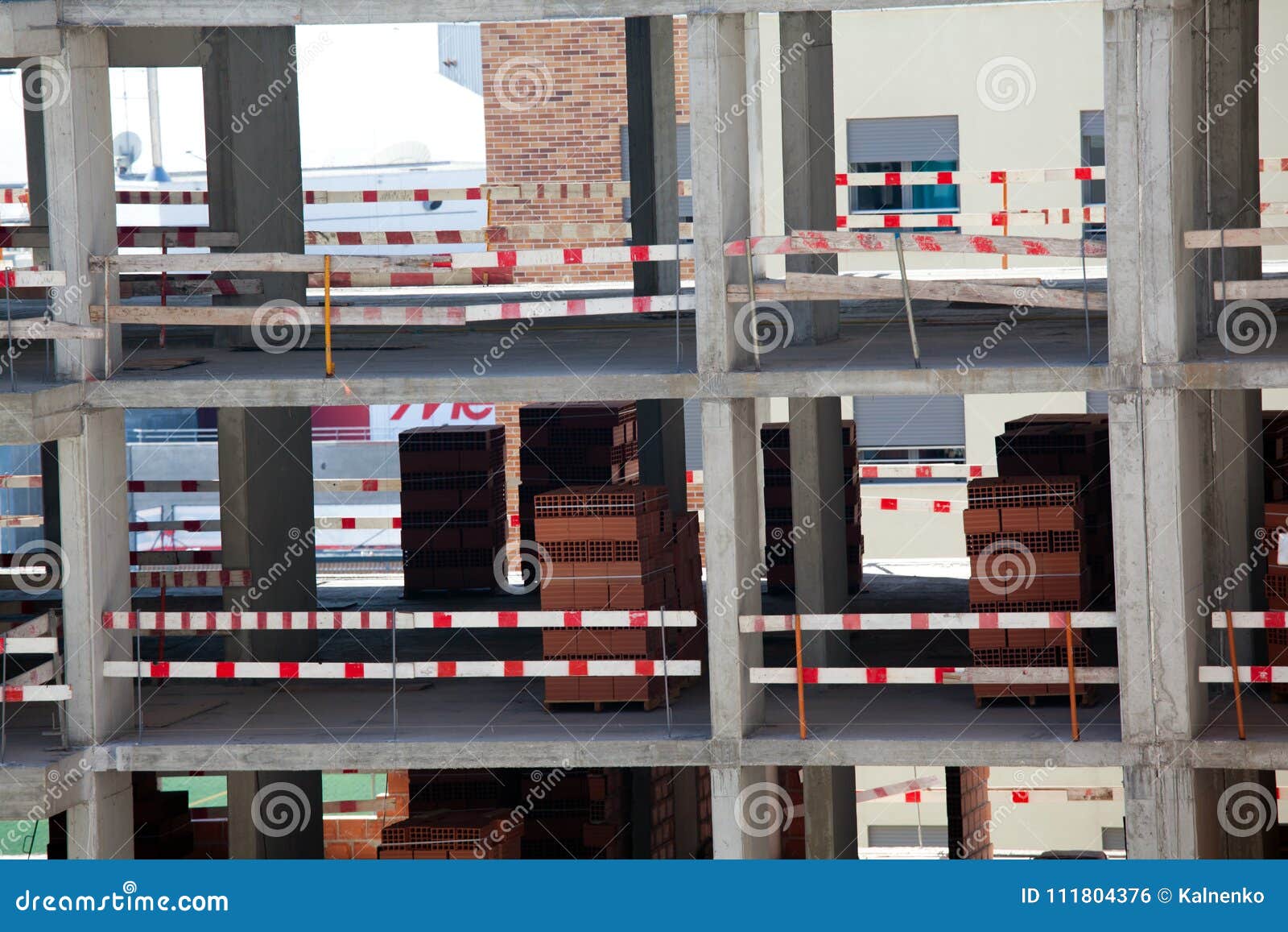 Modern Concrete Structure, Building Under Construction . Stock Photo ...