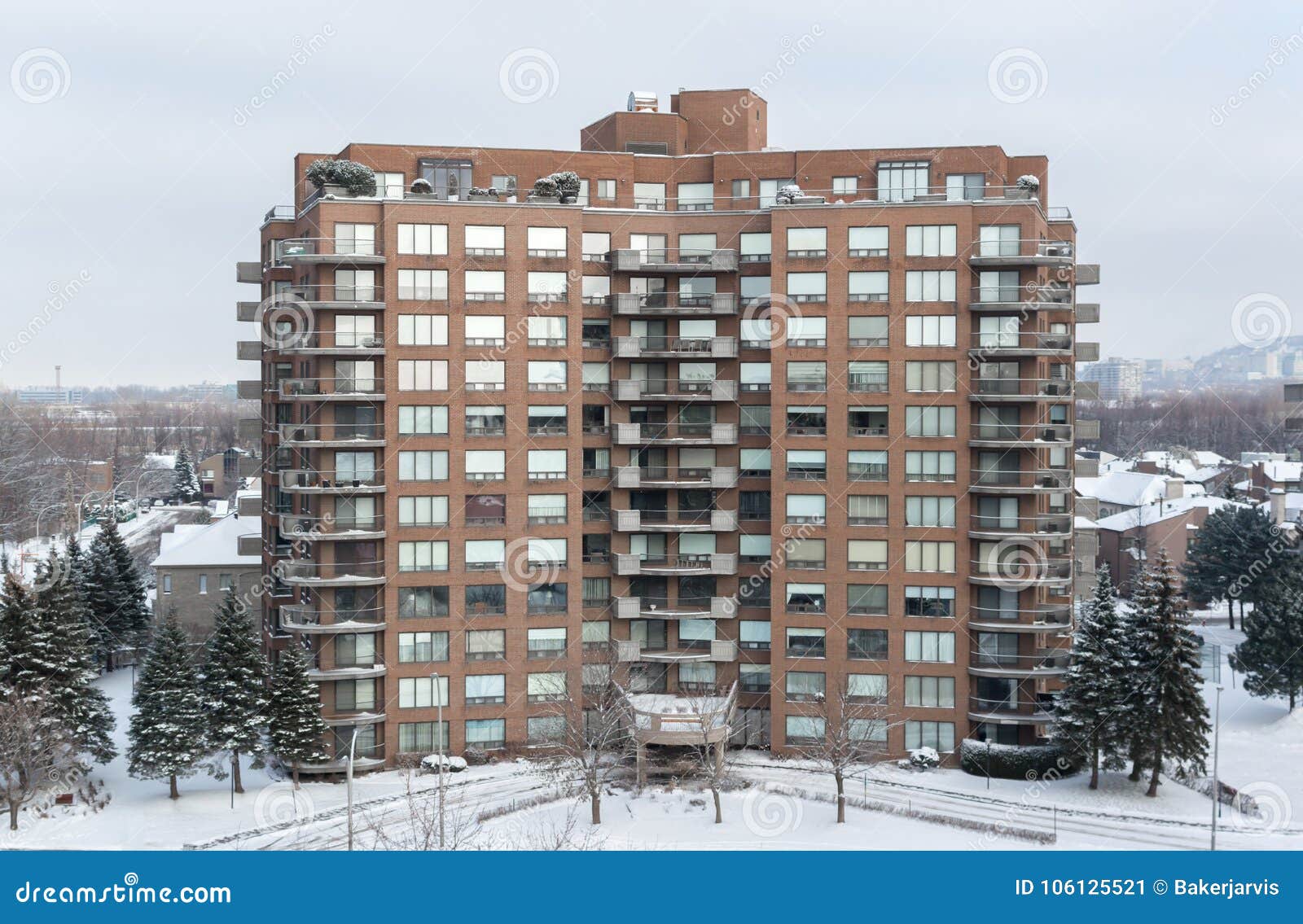 Modern Condo Buildings with Huge Windows and Balconies in Montreal ...