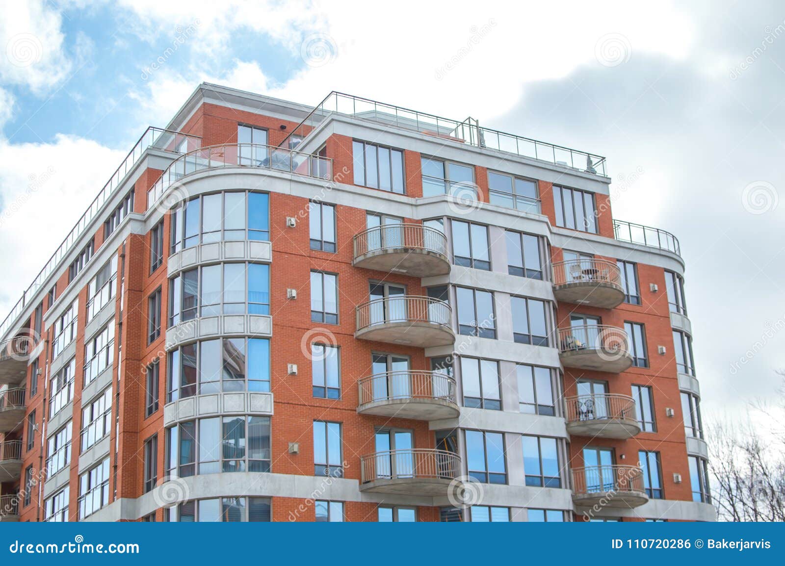 Modern Condo Buildings with Huge Windows and Balconies in Montreal ...