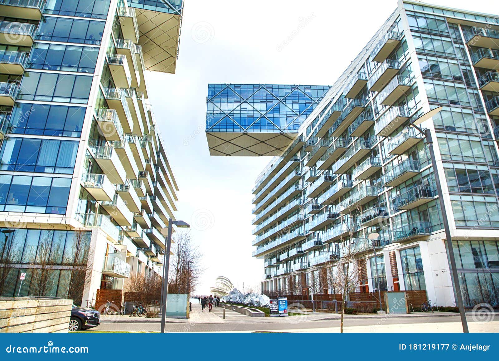 Modern Condo Buildings with Huge Windows in Downtown Toronto, Canada ...