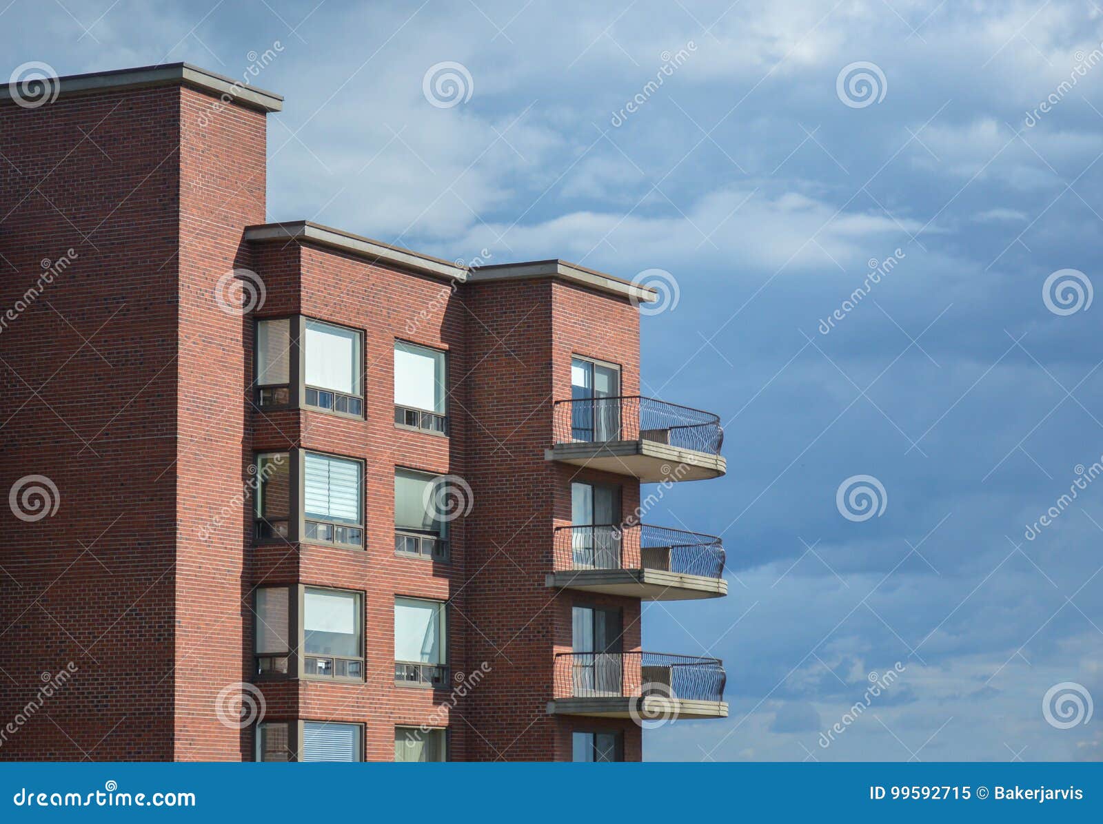 Modern Condo Buildings with Huge Windows Stock Image - Image of america ...