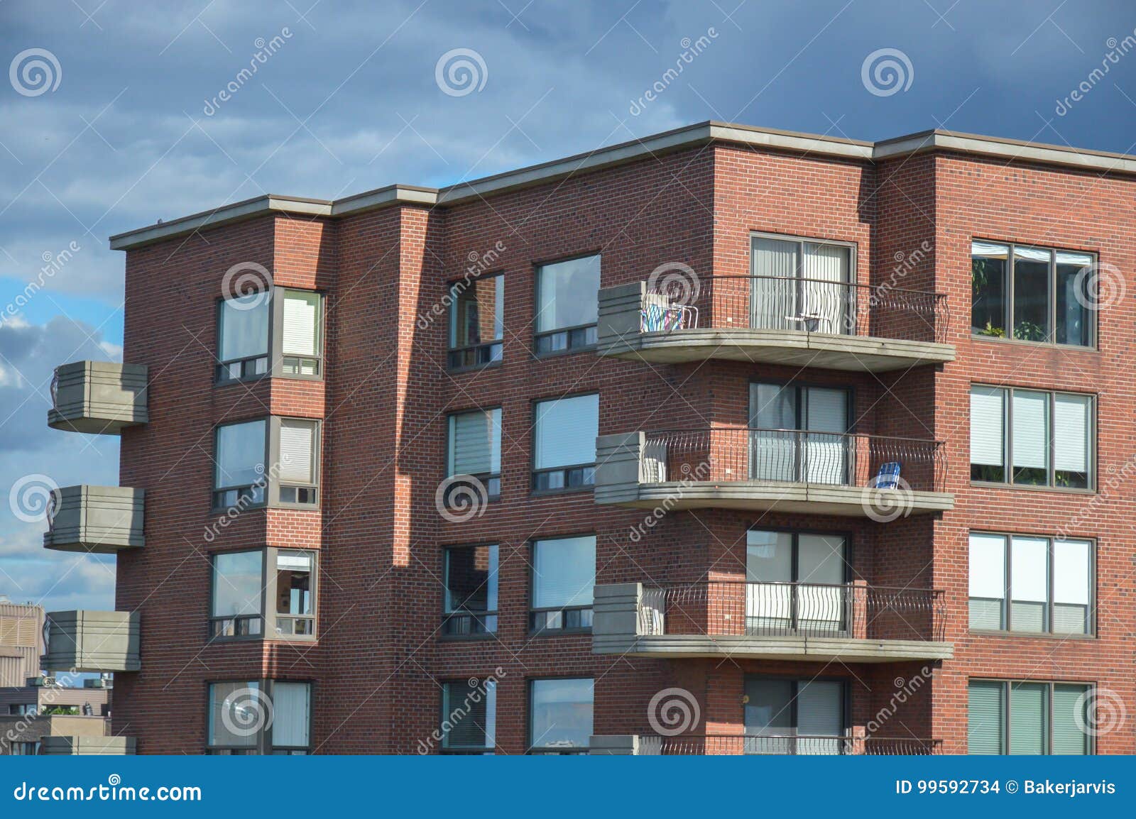 Modern Condo Buildings with Huge Windows Stock Photo - Image of ...