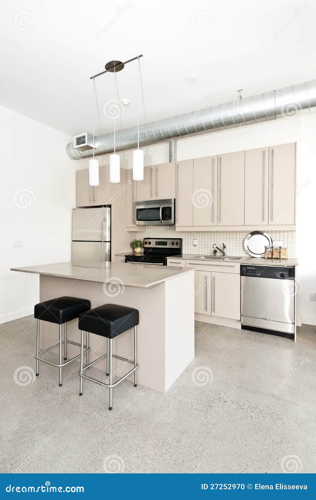 Modern condo kitchen stock photo. Image of condo, architecture - 27252970