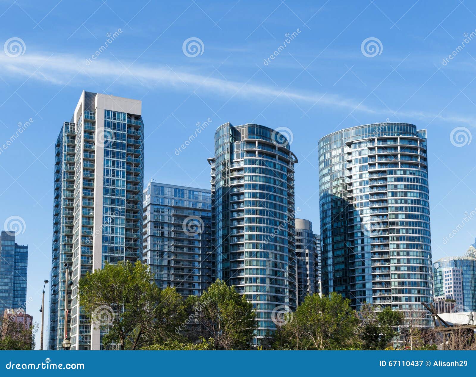 Modern Condo Towers stock image. Image of construction - 67110437