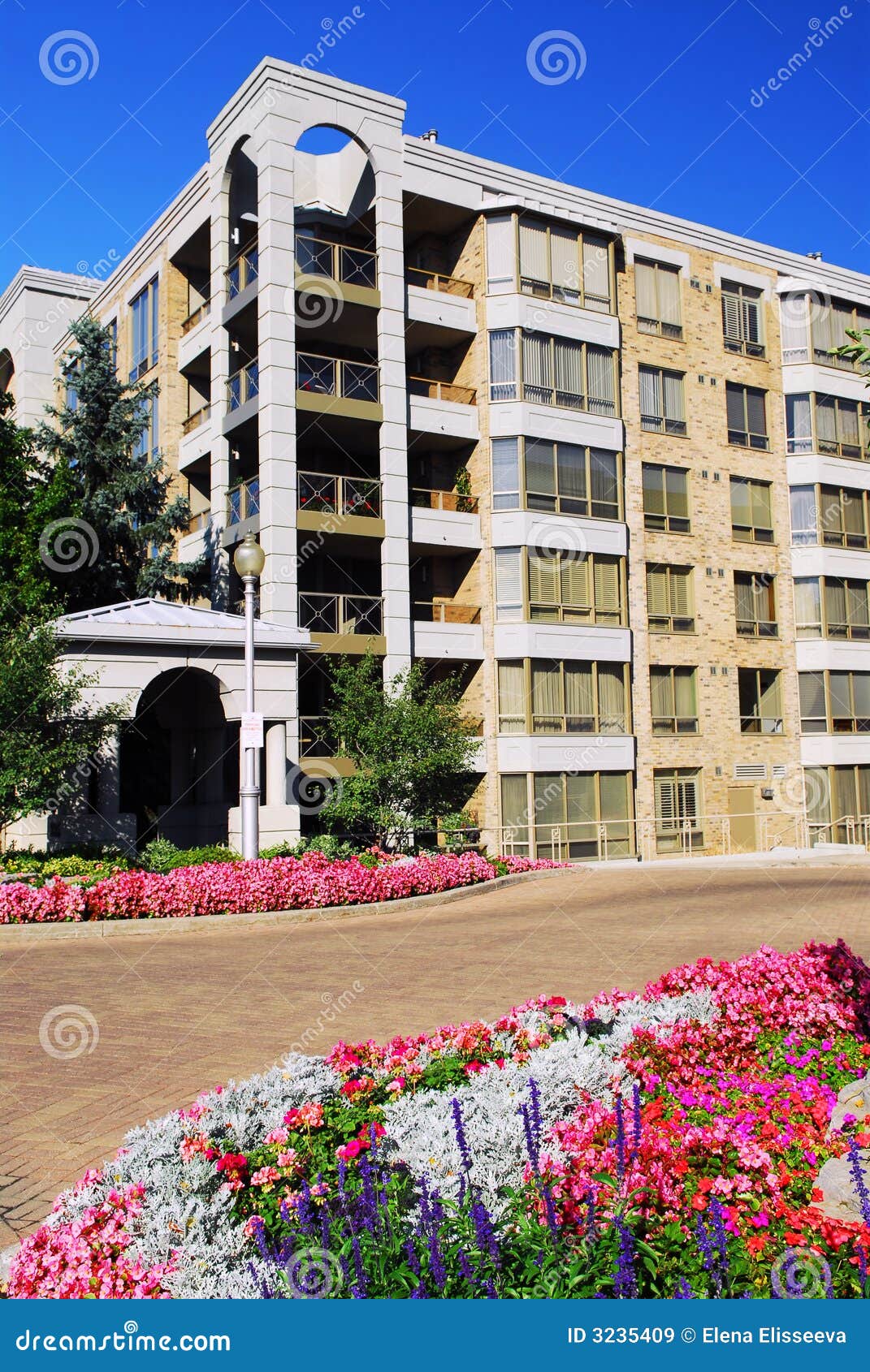 Modern Condominium Building Stock Image - Image of flats, architecture ...