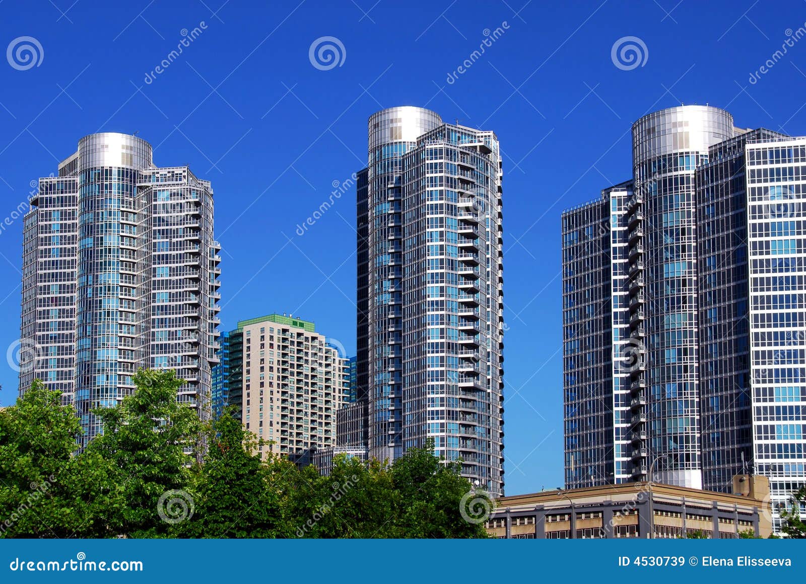 Modern condominium complex stock image. Image of front - 4530739