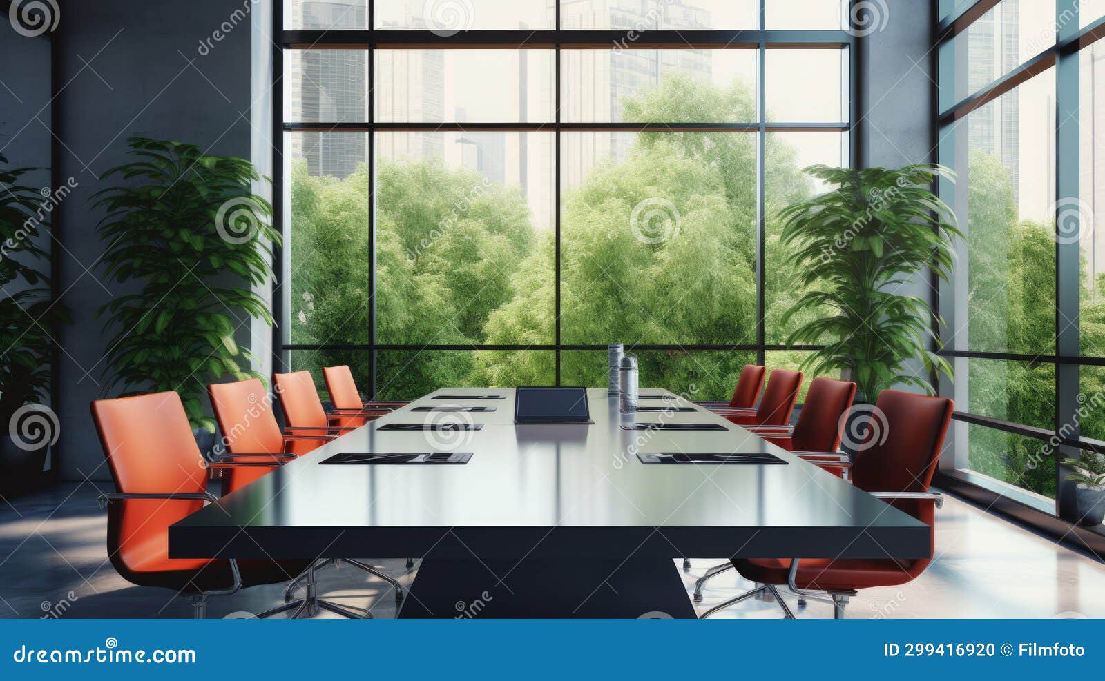 Modern Conference and Meeting Room without People Stock Illustration ...
