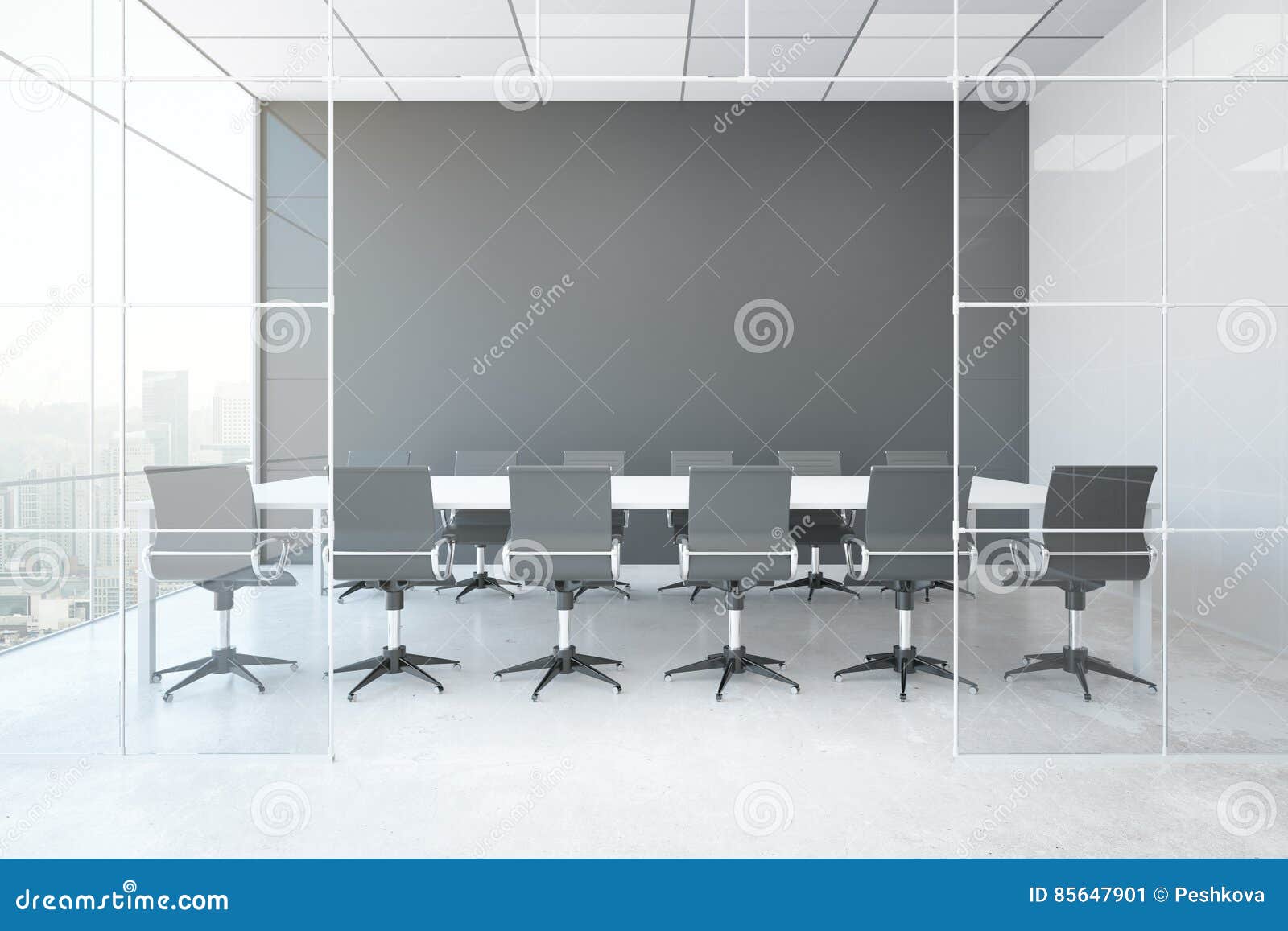 Modern conference room stock illustration. Illustration of architecture ...