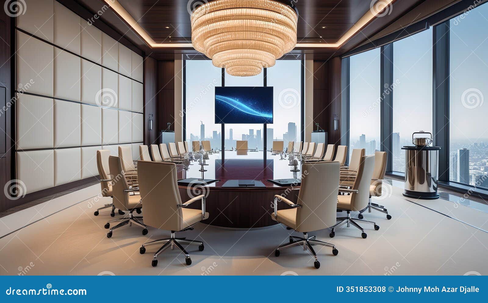 A Modern Conference Room in a Hotel with High-tech Equipment and ...