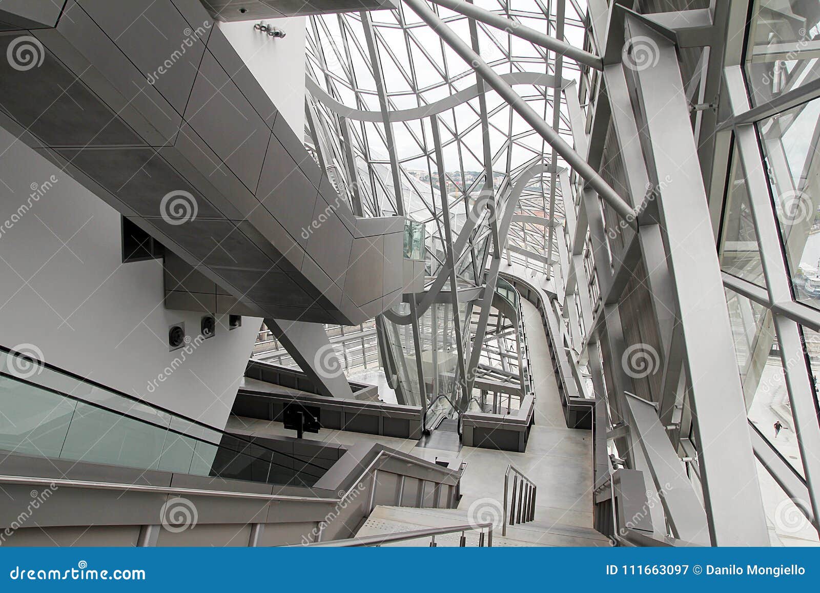 Lyon museum editorial photography. Image of escalator - 111663097