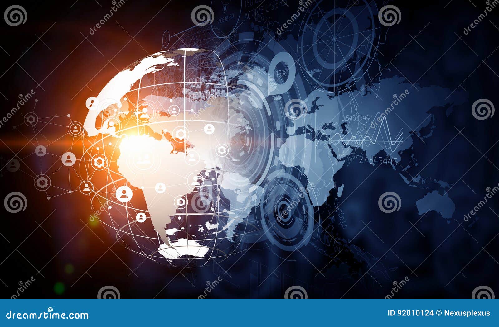 Modern Connection Technologies Background Stock Photo - Image of world ...
