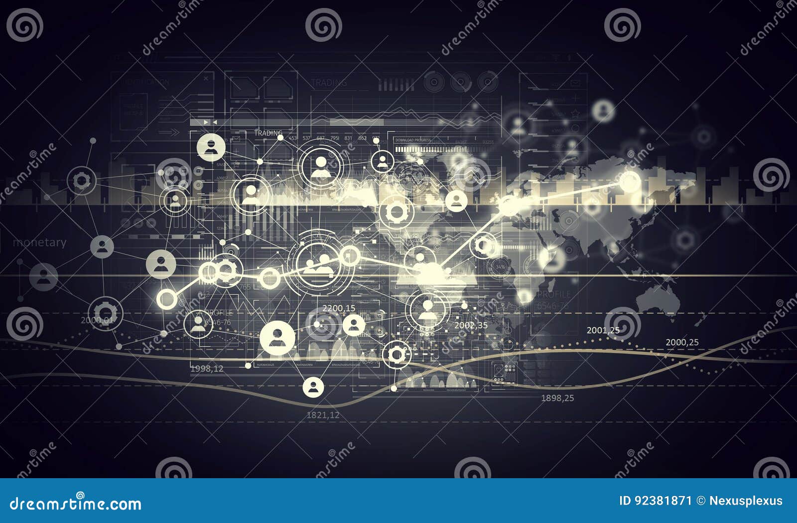 Modern Connection Technologies Background Stock Image - Image of world ...