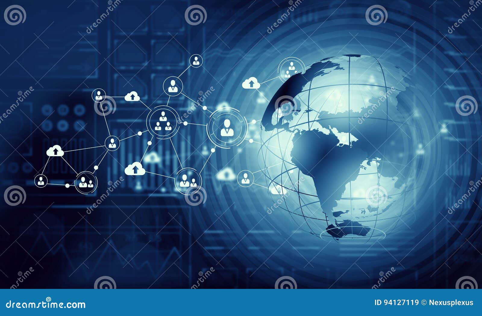 Modern Connection Technologies Background Stock Illustration ...