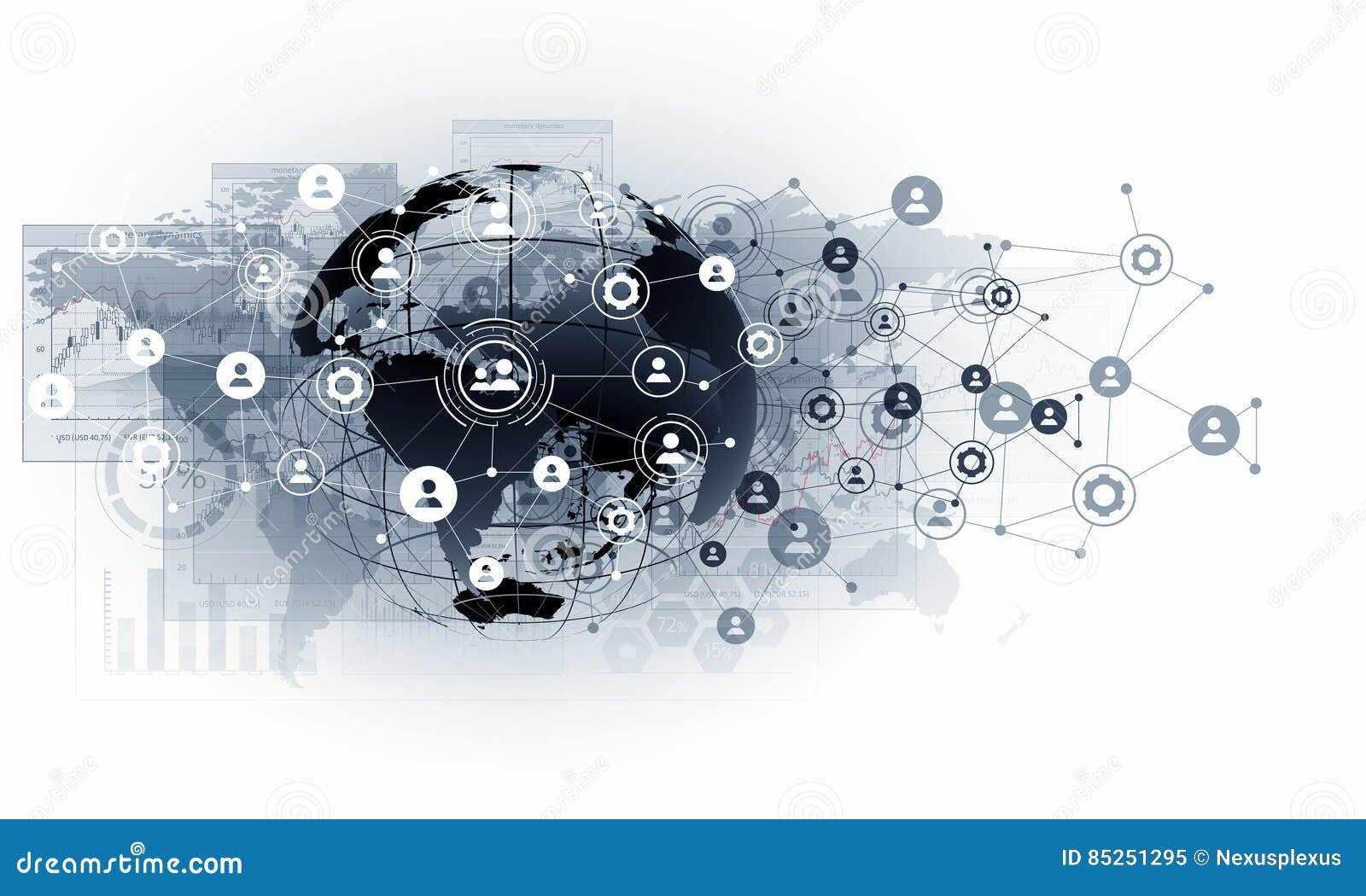 Modern Connection Technologies Background . Mixed Media Stock ...