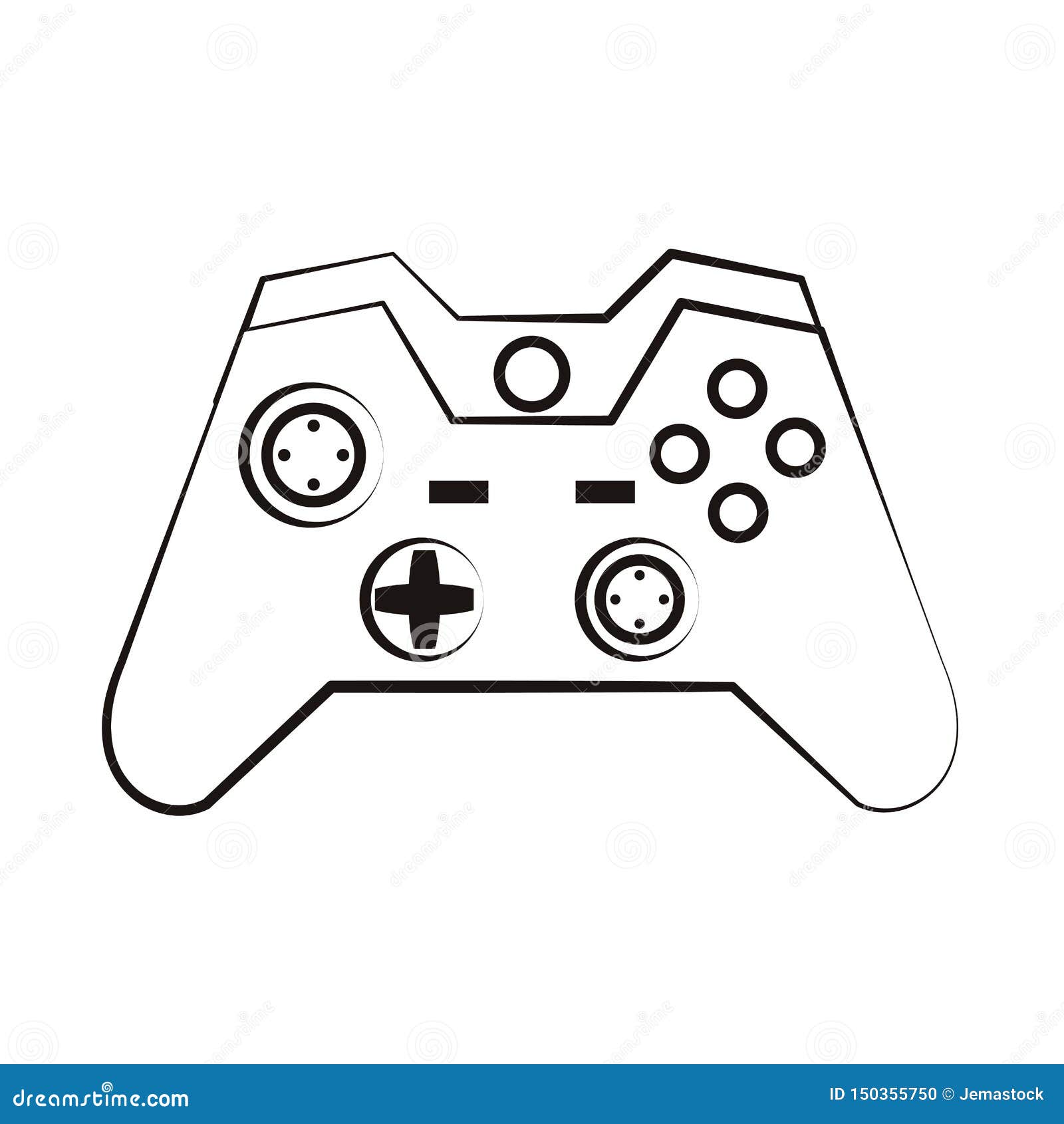 Modern Console Gamepad Sketch Stock Vector - Illustration of play ...