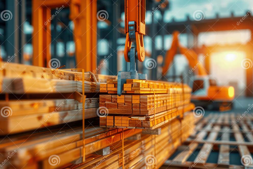 Modern Construction with Cutting-Edge Lifting Equipment a Powerful Lift ...