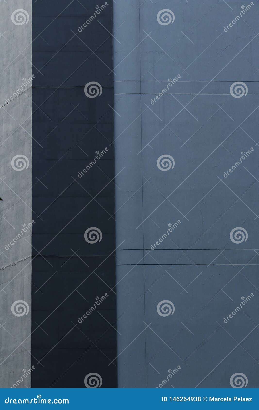 Blue and Gray Wall in Vertical Image Shapes Building Architecture Space ...