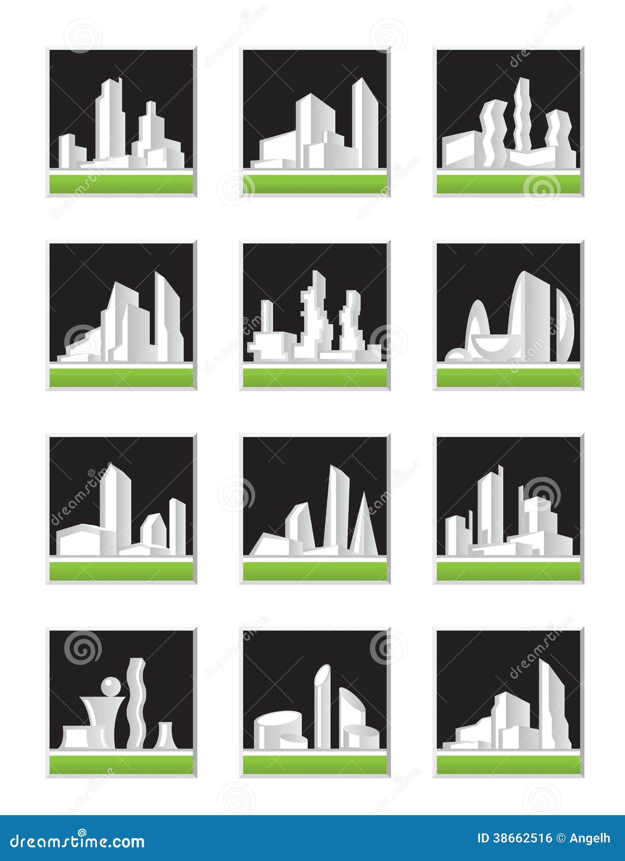 Modern construction set stock vector. Illustration of modern - 38662516