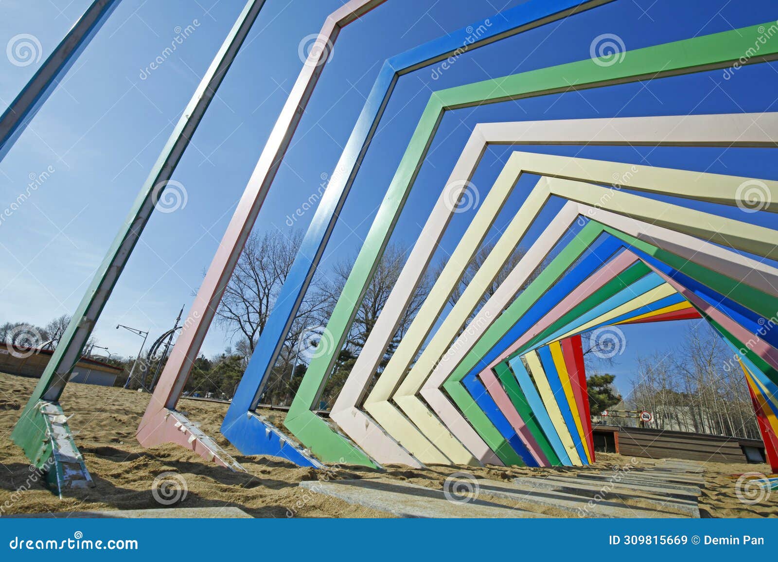 Modern Construction Steel, Surreal Design in the Future Stock Image ...