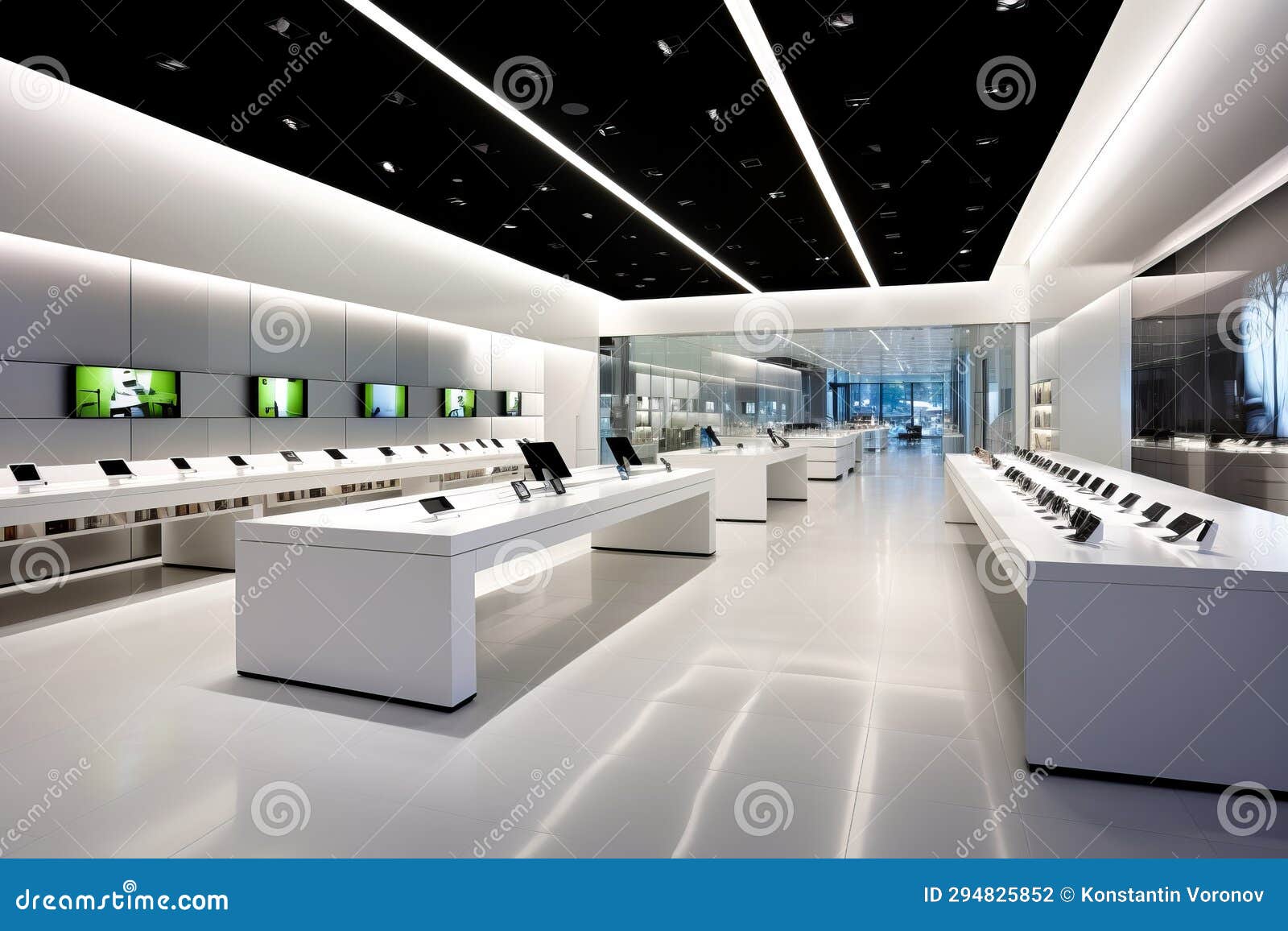 Modern Consumer Electronics Store Interior Stock Photo - Image of ...