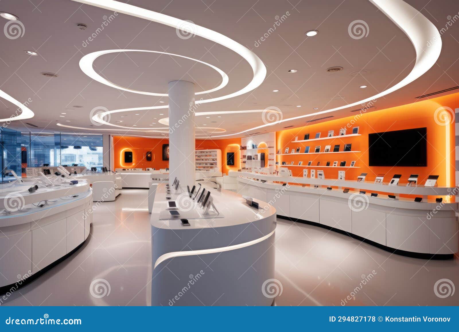 Modern Consumer Electronics Store Interior Stock Photo - Image of ...