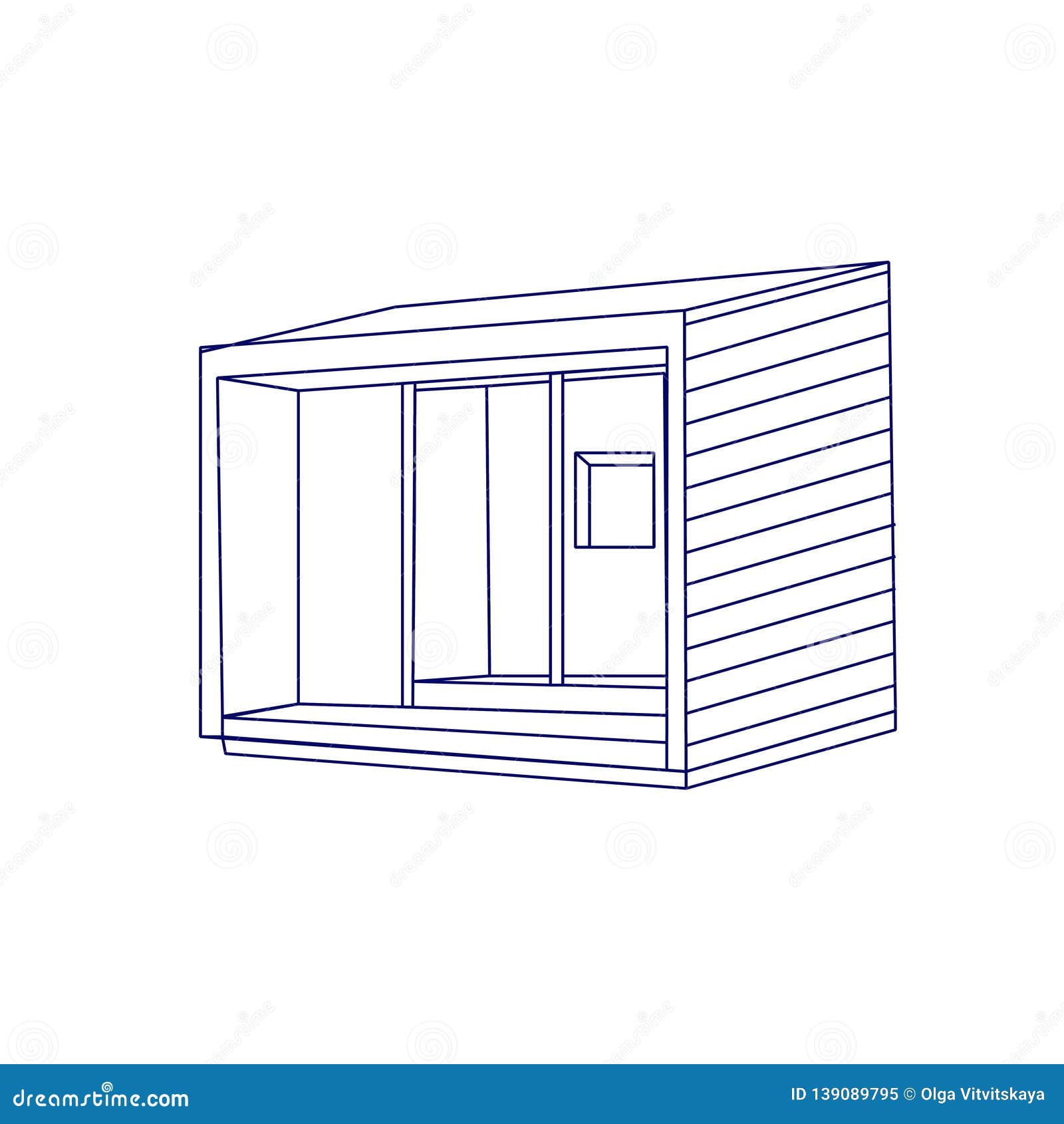 Modern Container Cottage House Vector Stock Vector - Illustration of ...