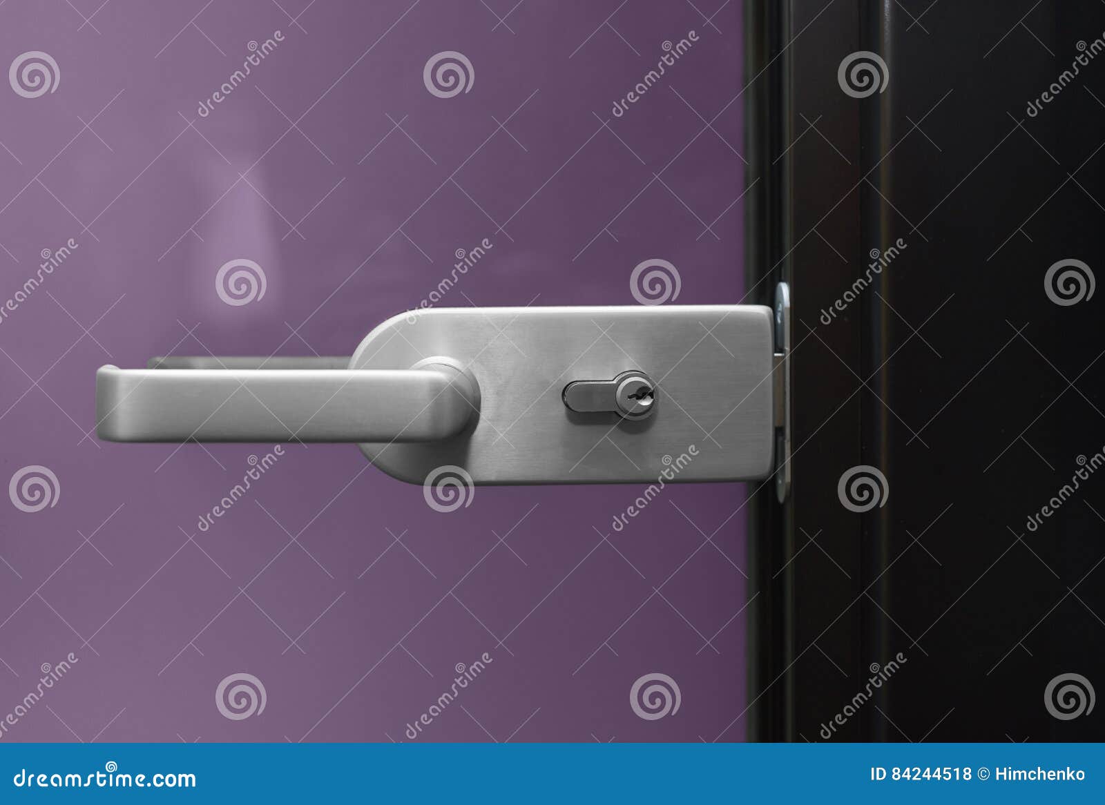 Modern, Contemporary Satin Handle and Keyhole Detail Stock Photo ...