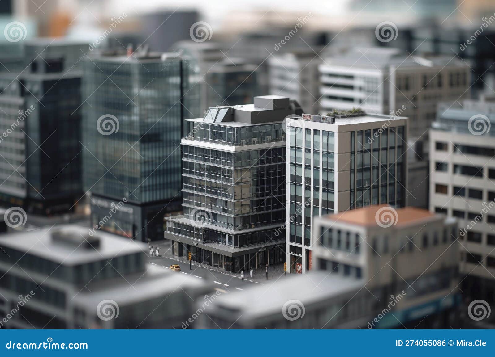 Modern Contemporary Style Model Buildings with Tilt Shift Effect ...