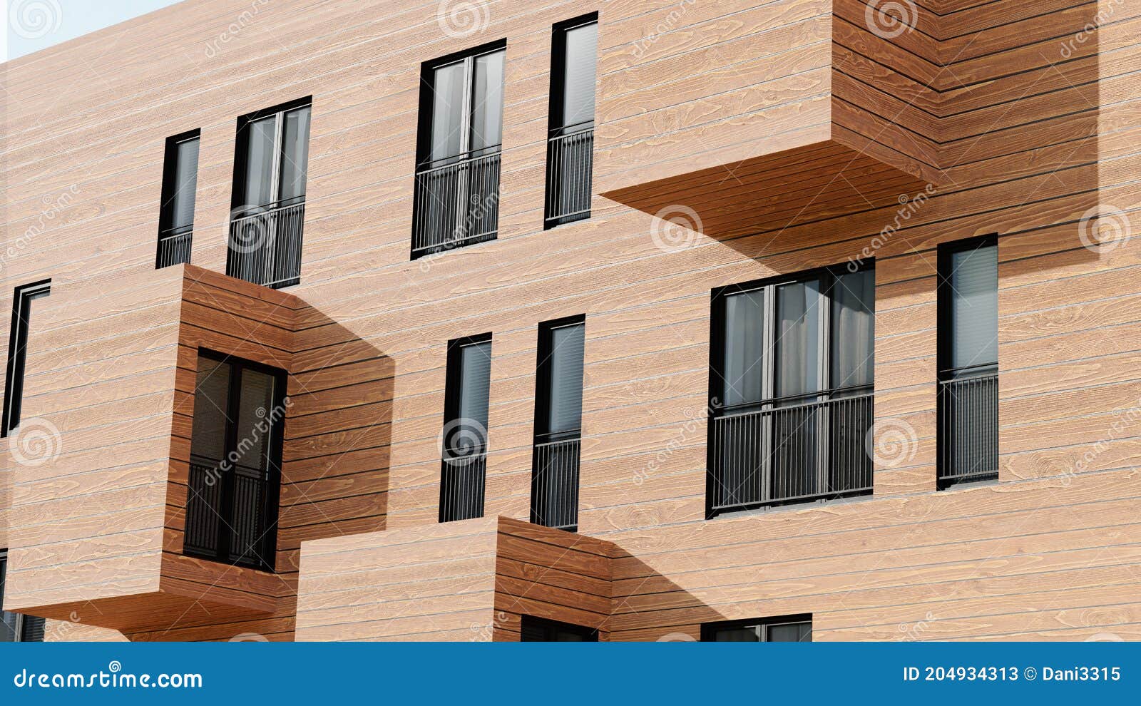 Modern Contemporary Wood Sided Building Stock Image - Image of plank ...