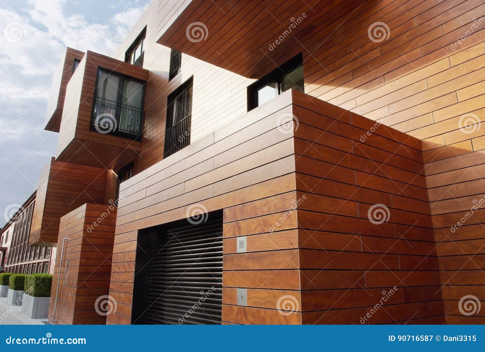 Modern Contemporary Wood Sided Building Stock Image - Image of house ...