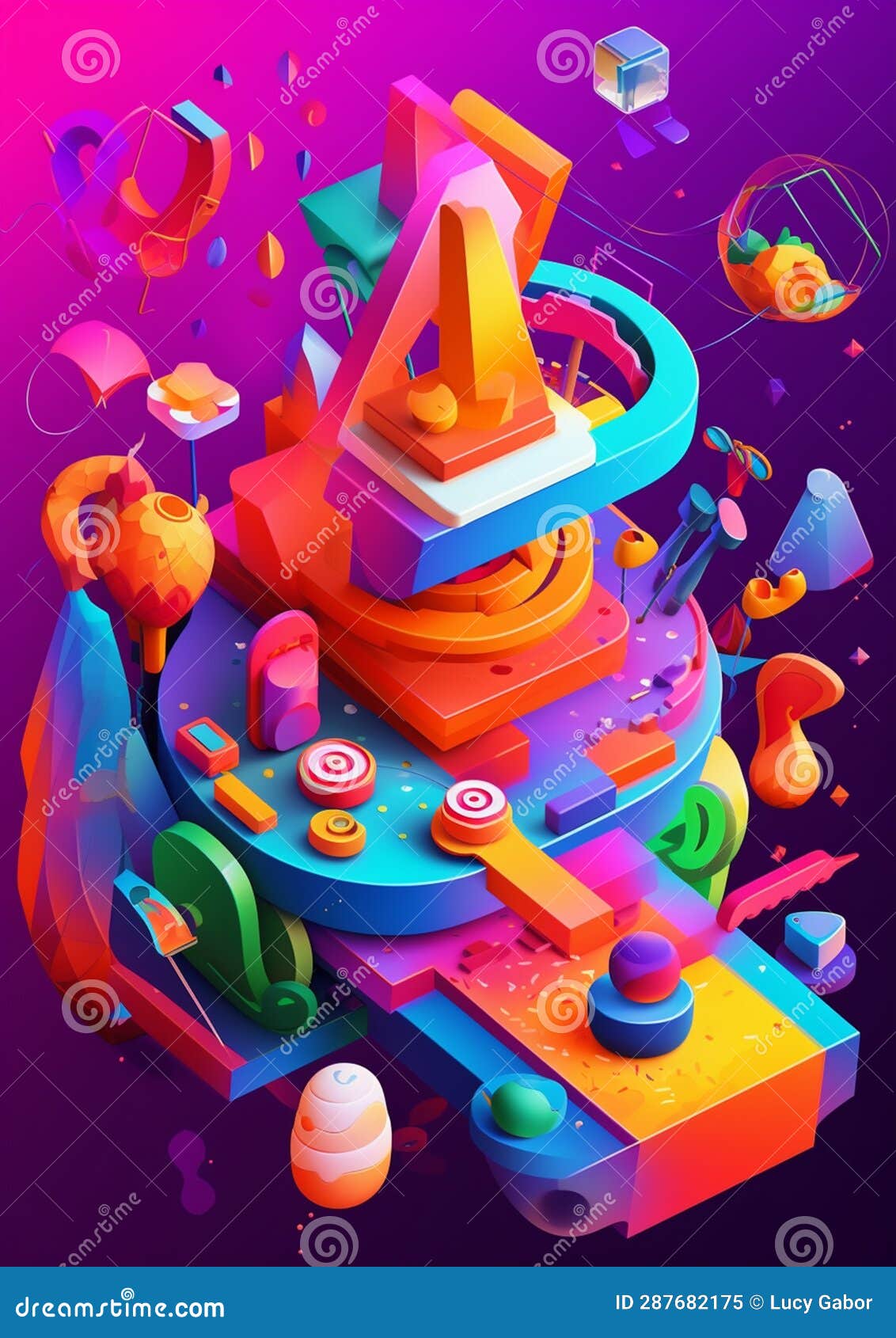 Content Marketing Drawing Vibrantly Illustration Stock Illustration ...