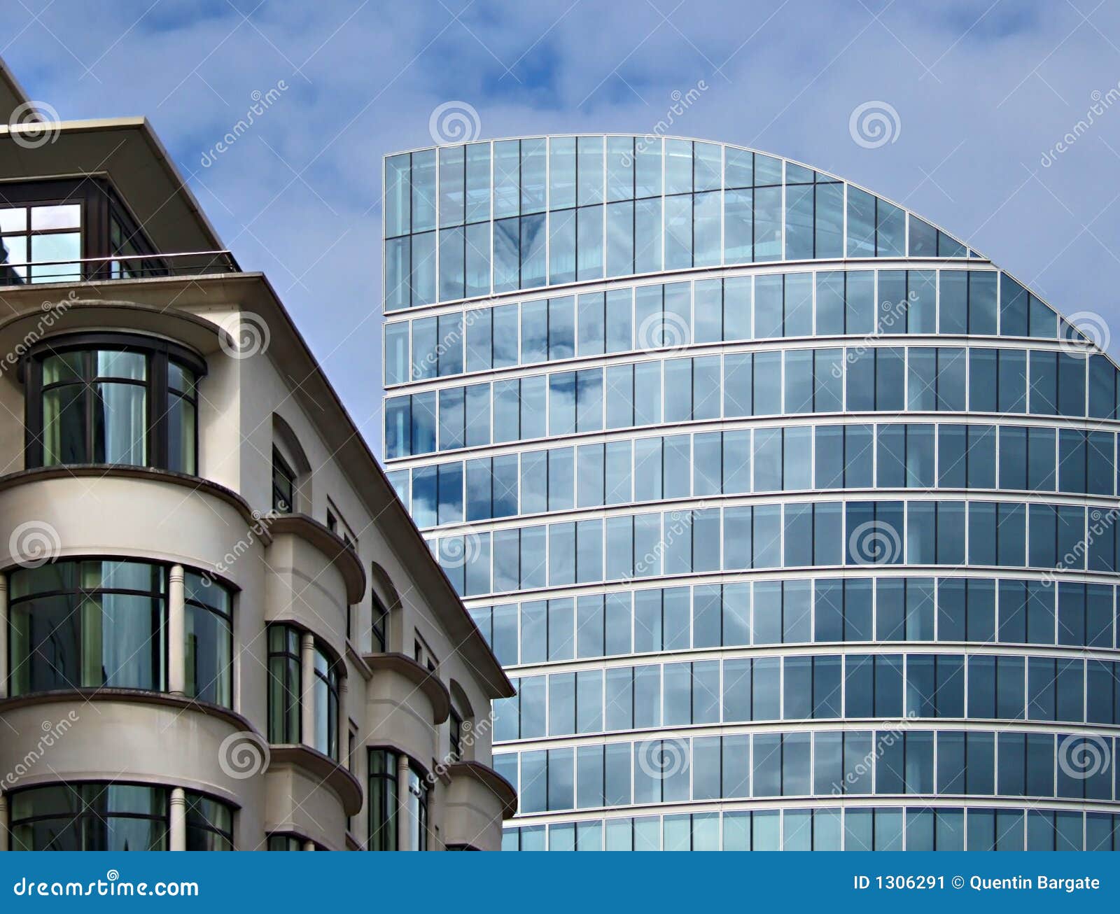 Modern Contrasting Buildings Stock Image - Image of england, building ...