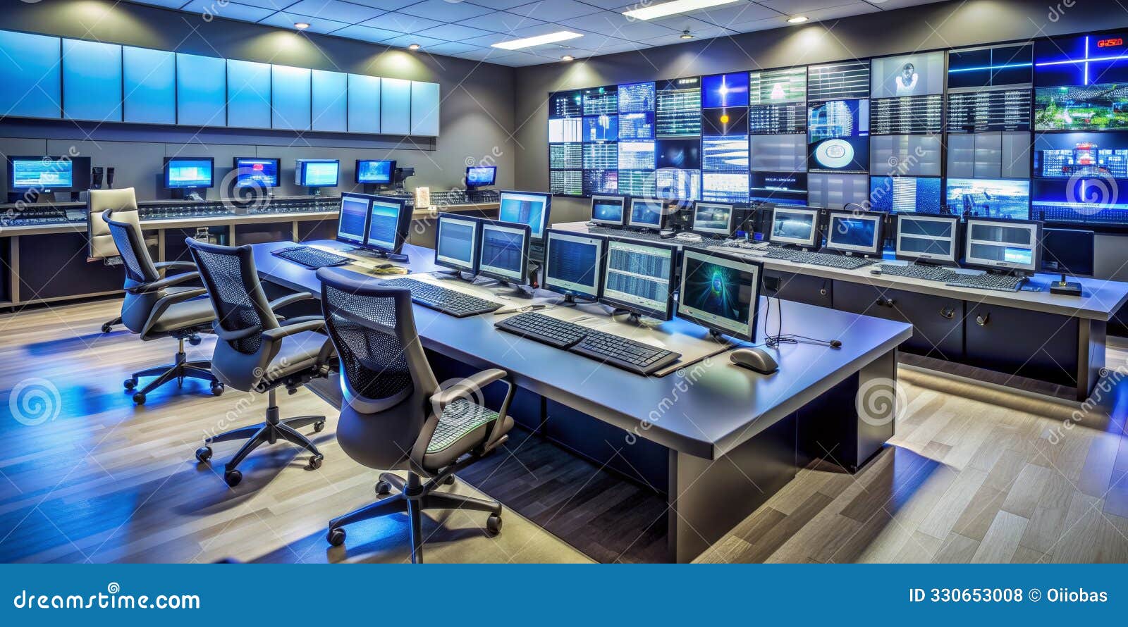 Modern Control Room Interior Design Stock Photography | CartoonDealer ...