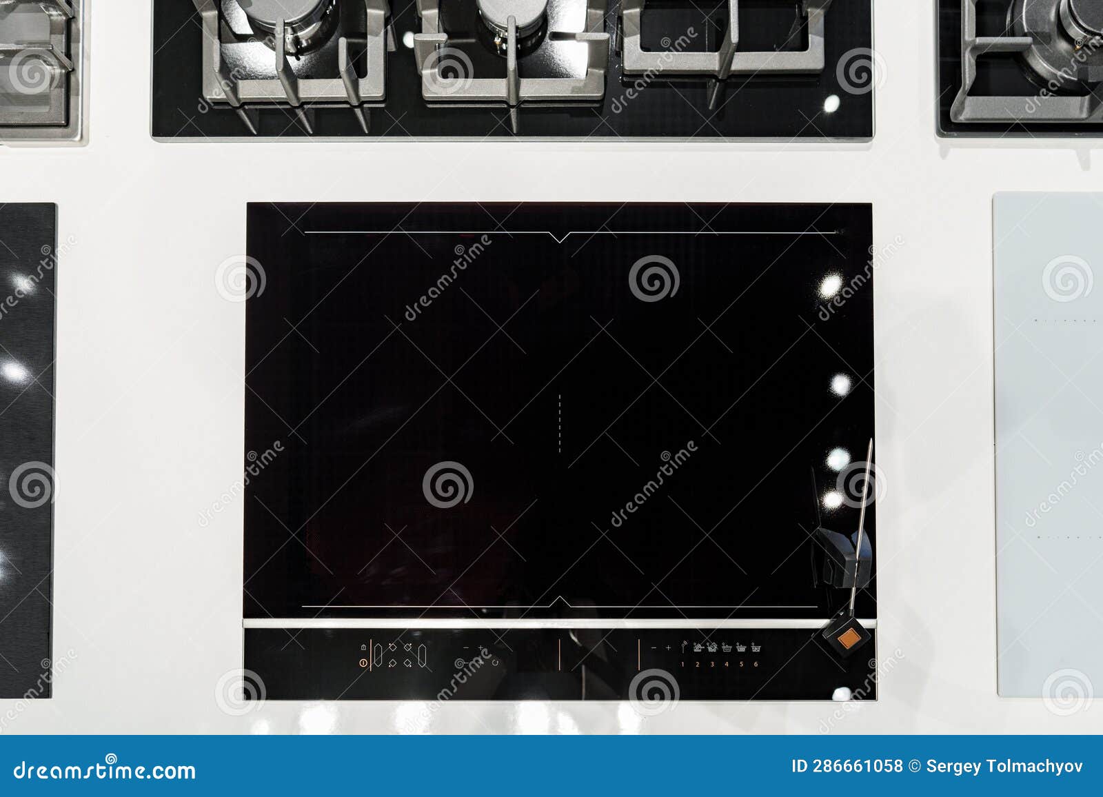 Modern Cooking Stoves on Display in the Store Close Up Stock Photo ...