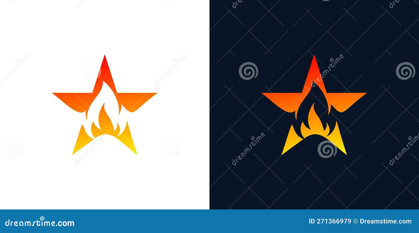 Modern and Cool Fire Star Logo Design Stock Vector - Illustration of ...