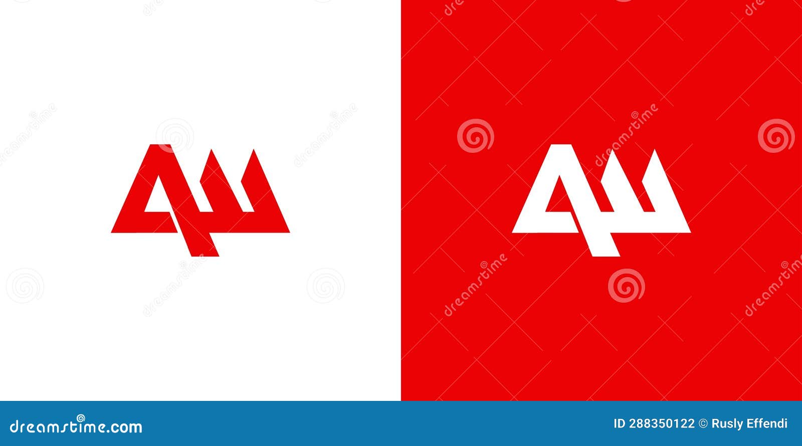 .Modern and Elegant AW Logo Design Stock Vector - Illustration of ...