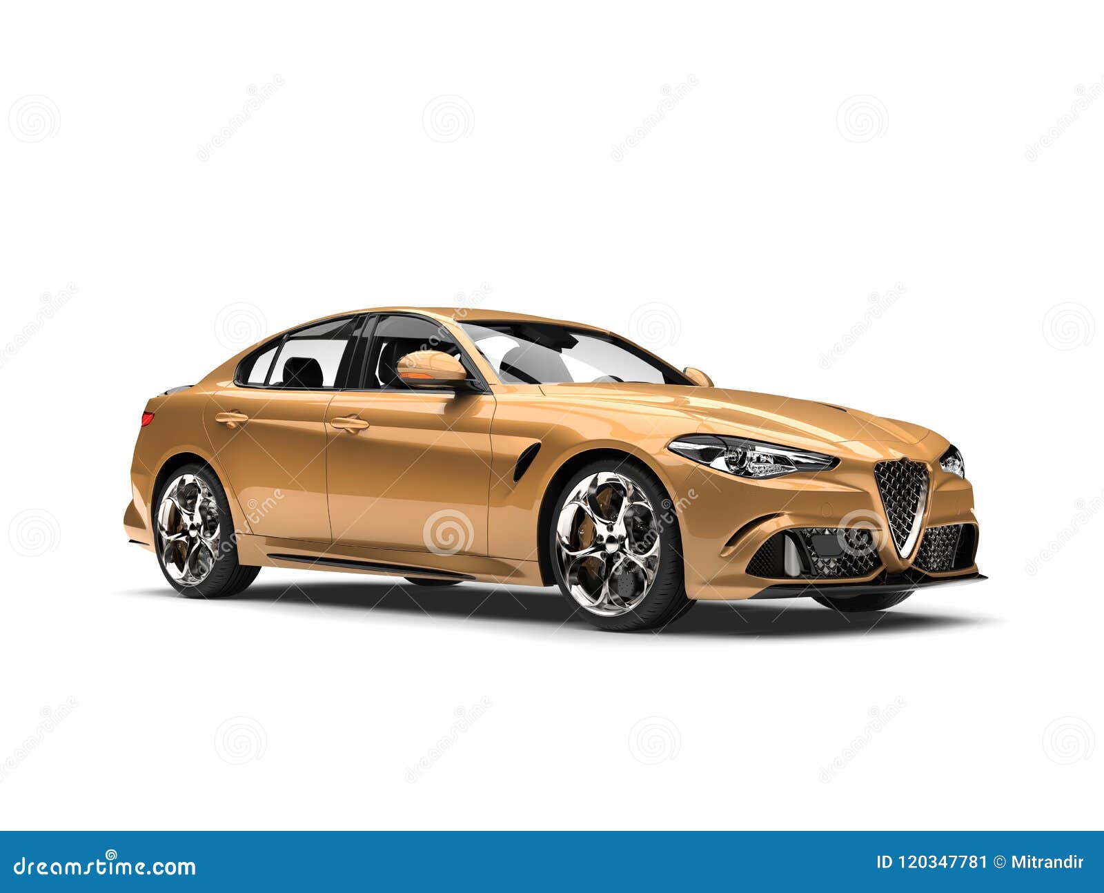 Modern Copper Colored Modern Car Stock Illustration - Illustration of ...