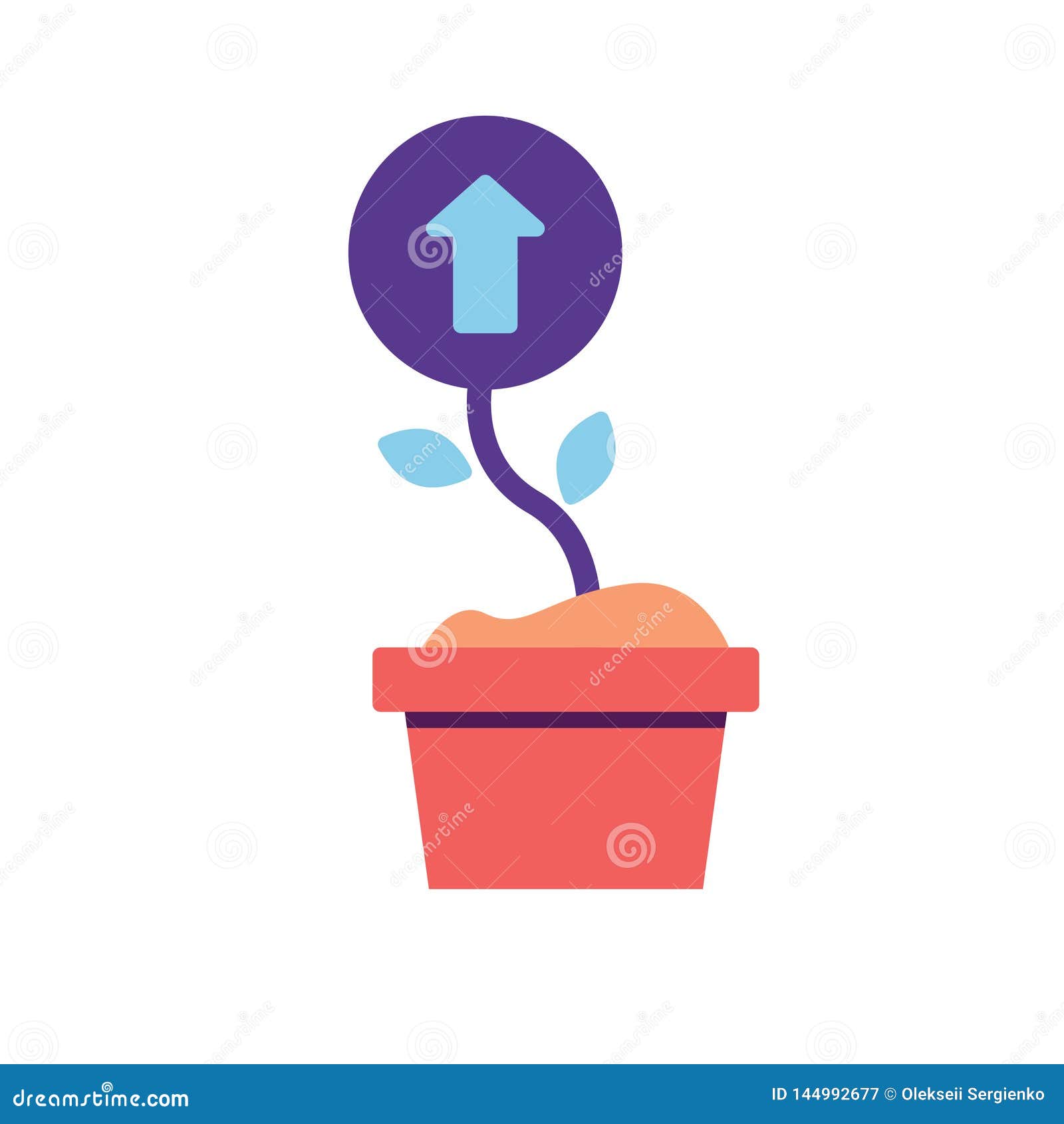 Modern Core Values Icon with a Sprout and Up Arrow Stock Vector ... Modern Core Values Icon with a Sprout and Up Arrow Stock Vector ...