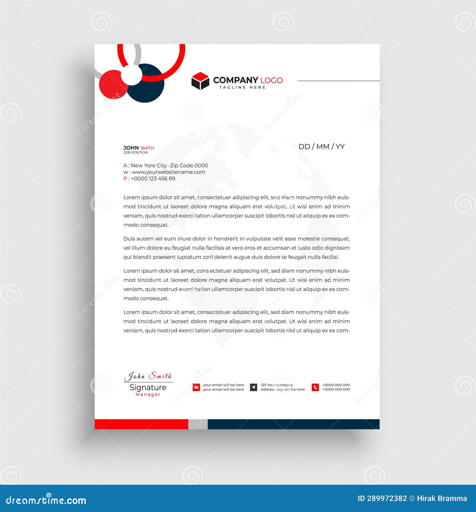Modern Corporate Clean Business Letterhead Design Template. Stock ...