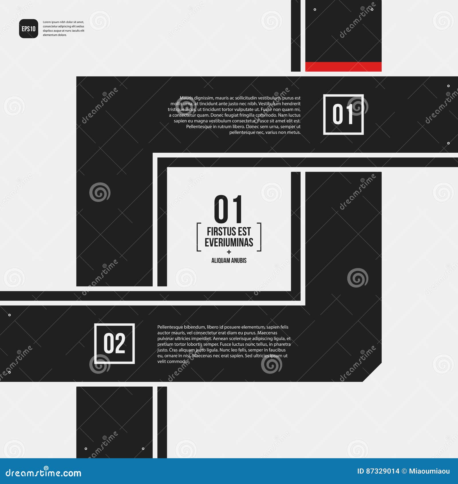 Modern Corporate Graphic Template with Black Elements Stock Vector ...