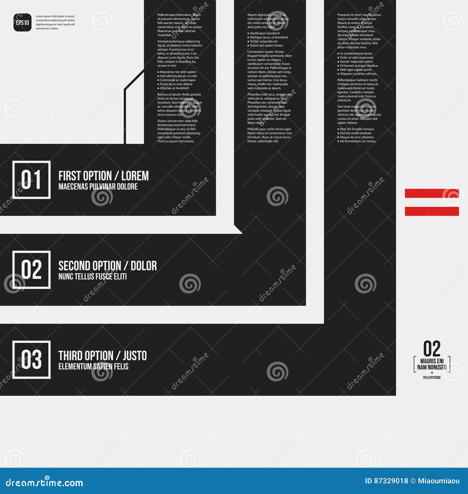 Modern Corporate Graphic Template with Black Elements Stock Vector ...