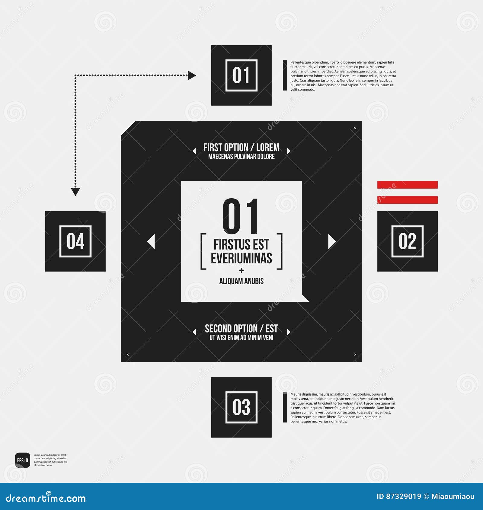 Modern Corporate Graphic Template with Black Elements Stock Vector ...
